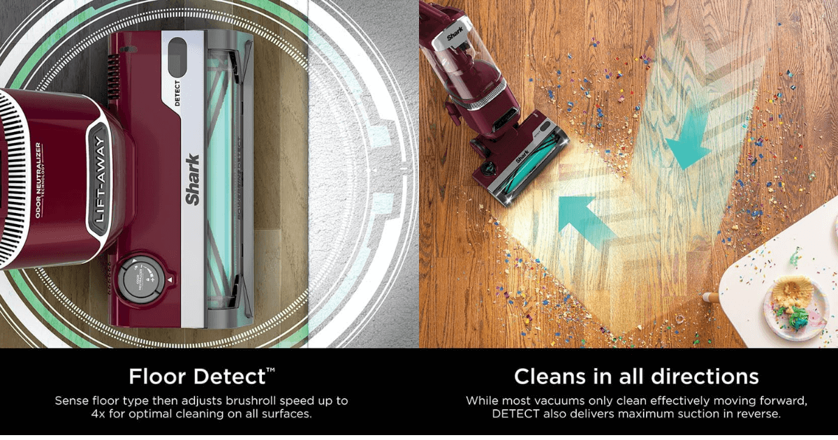 Shark Detect Lift-Away: Upright Vacuum with Smart Sensing