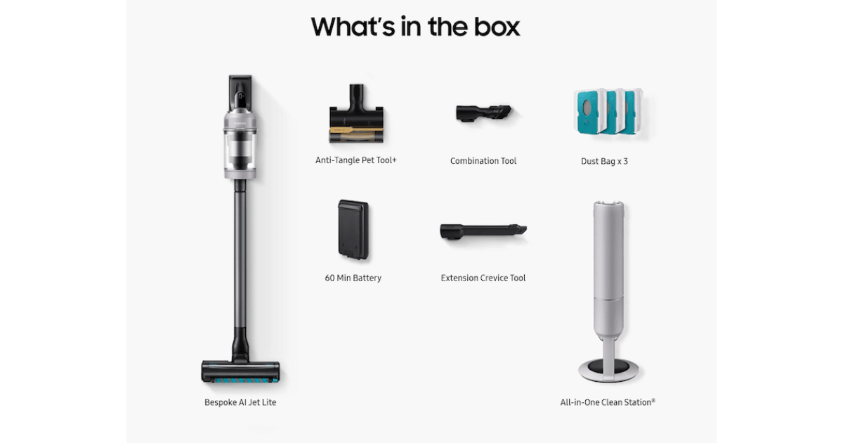 Samsung’s Latest: Bespoke AI Jet Lite Cordless Vacuum with Clean ...