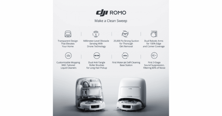 DJI Romo Robot Vacuum Launches in Europe — U.S. Release Still to Come